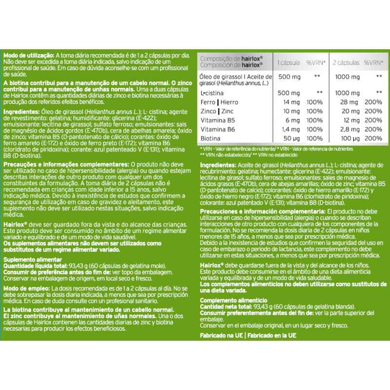 Hairlox Cápsulas 60