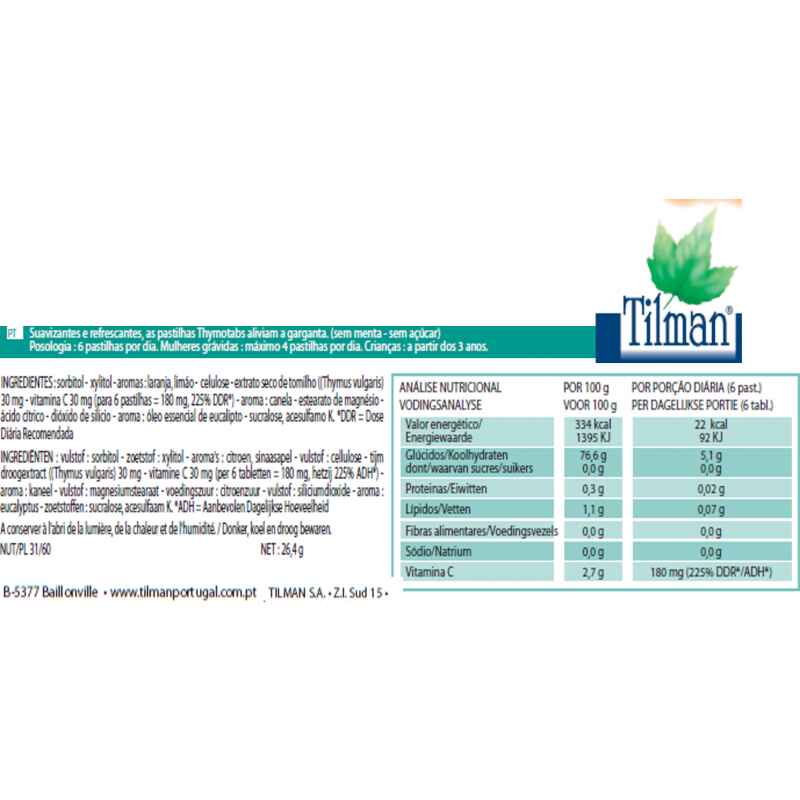 Thymotabs Pst Laranja 24 - Marketplace Médis - Produtos de saúde e bem ...